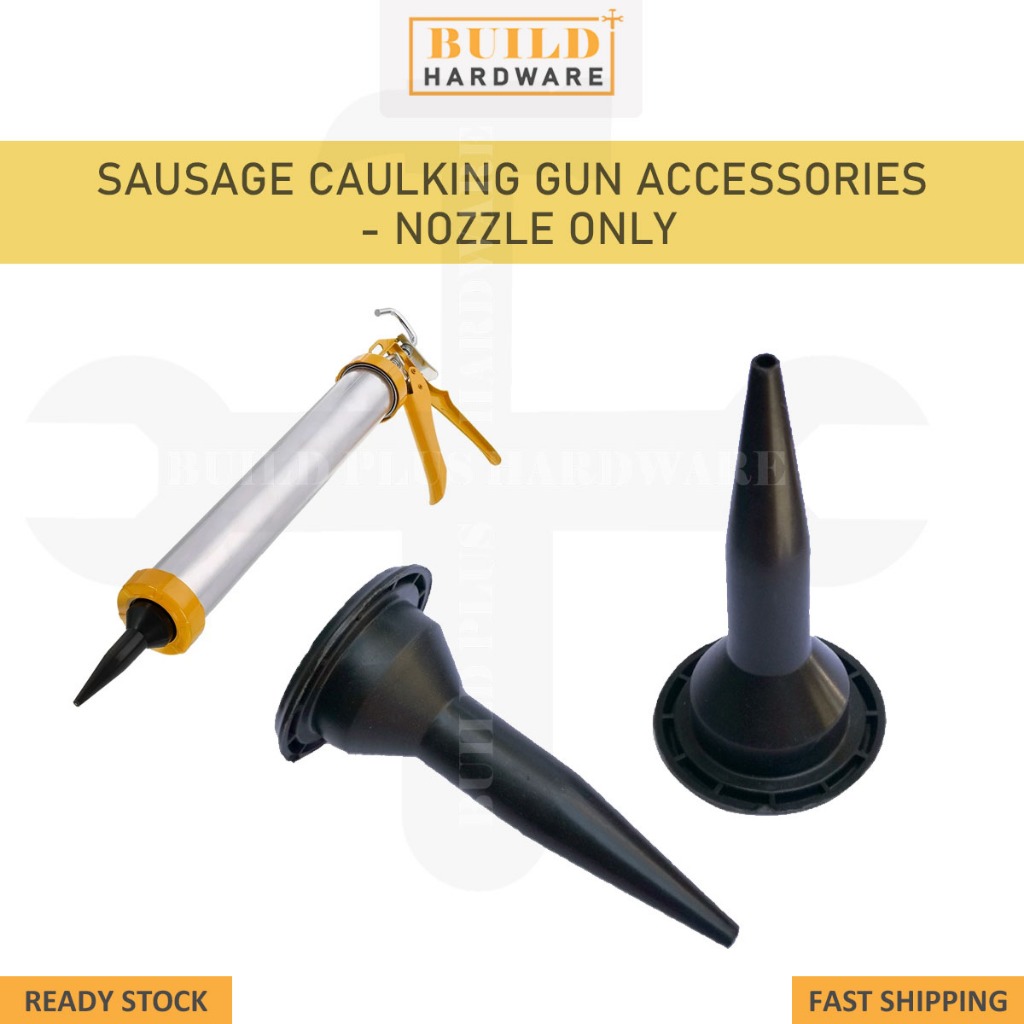 𝐂𝐚𝐮𝐥𝐤 𝐆𝐮𝐧 𝐍𝐨𝐳𝐳𝐥𝐞 Sausage Caulking Gun Accessories Black Plastic Cone ...