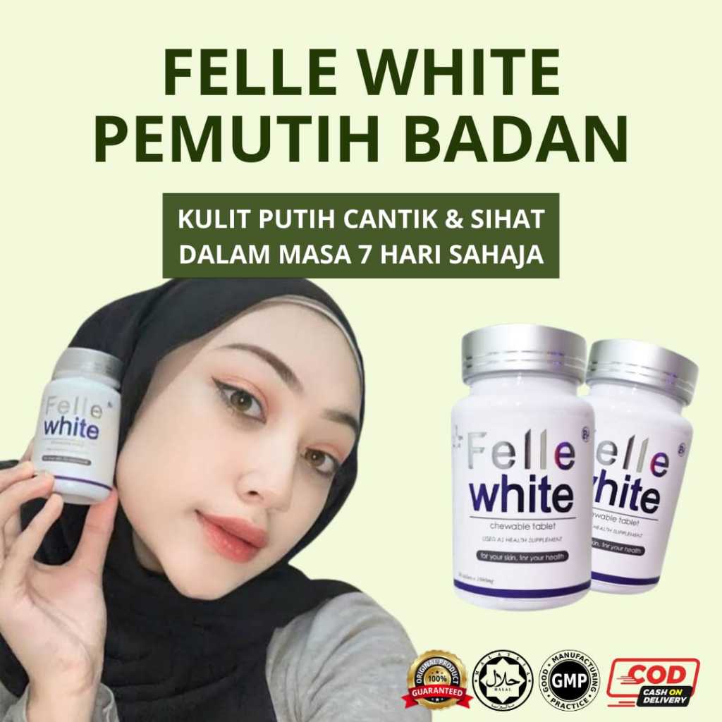 Felle White Hq Original Whitening Supplement Pemutih Kulit Pemutih ...