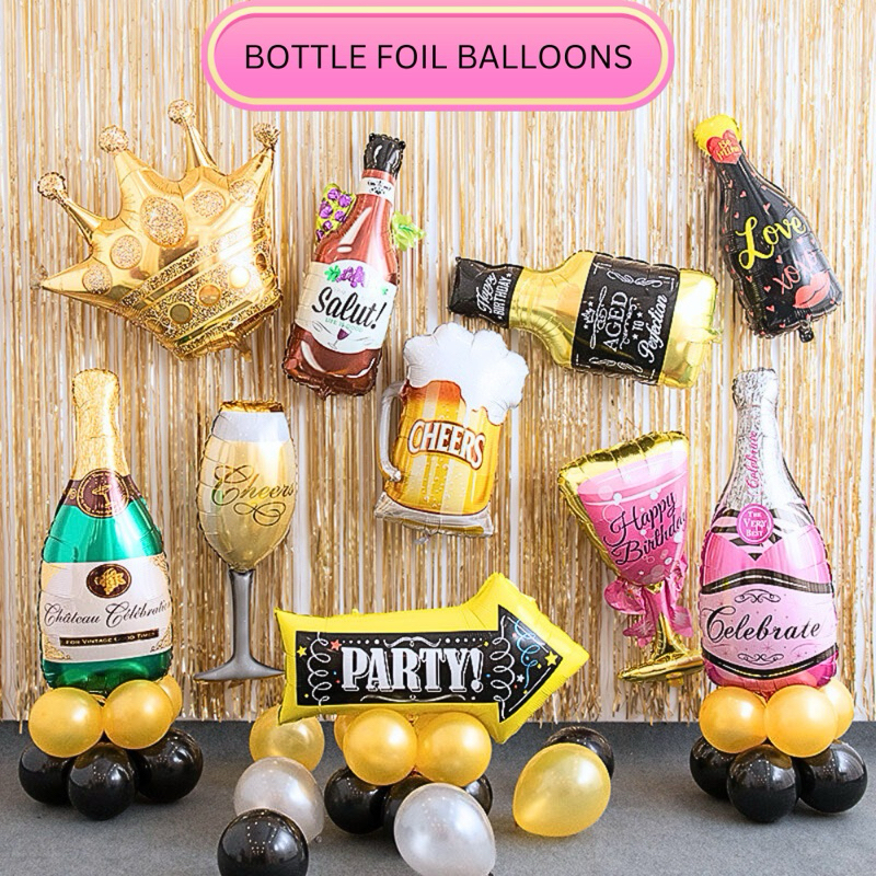 Large Bottle Beer Foil Balloons Happy Birthday Party Decor Balloon ...
