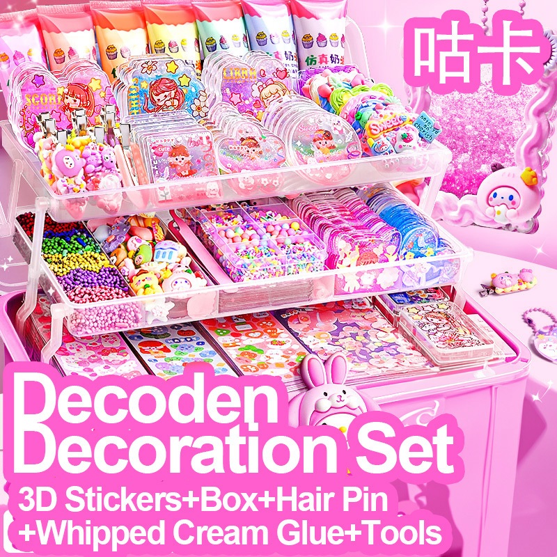 Decoden 3D stickers Art Cream Resin Sticker Cute Handcraft 咕卡奶油胶手工材料贴片三 ...