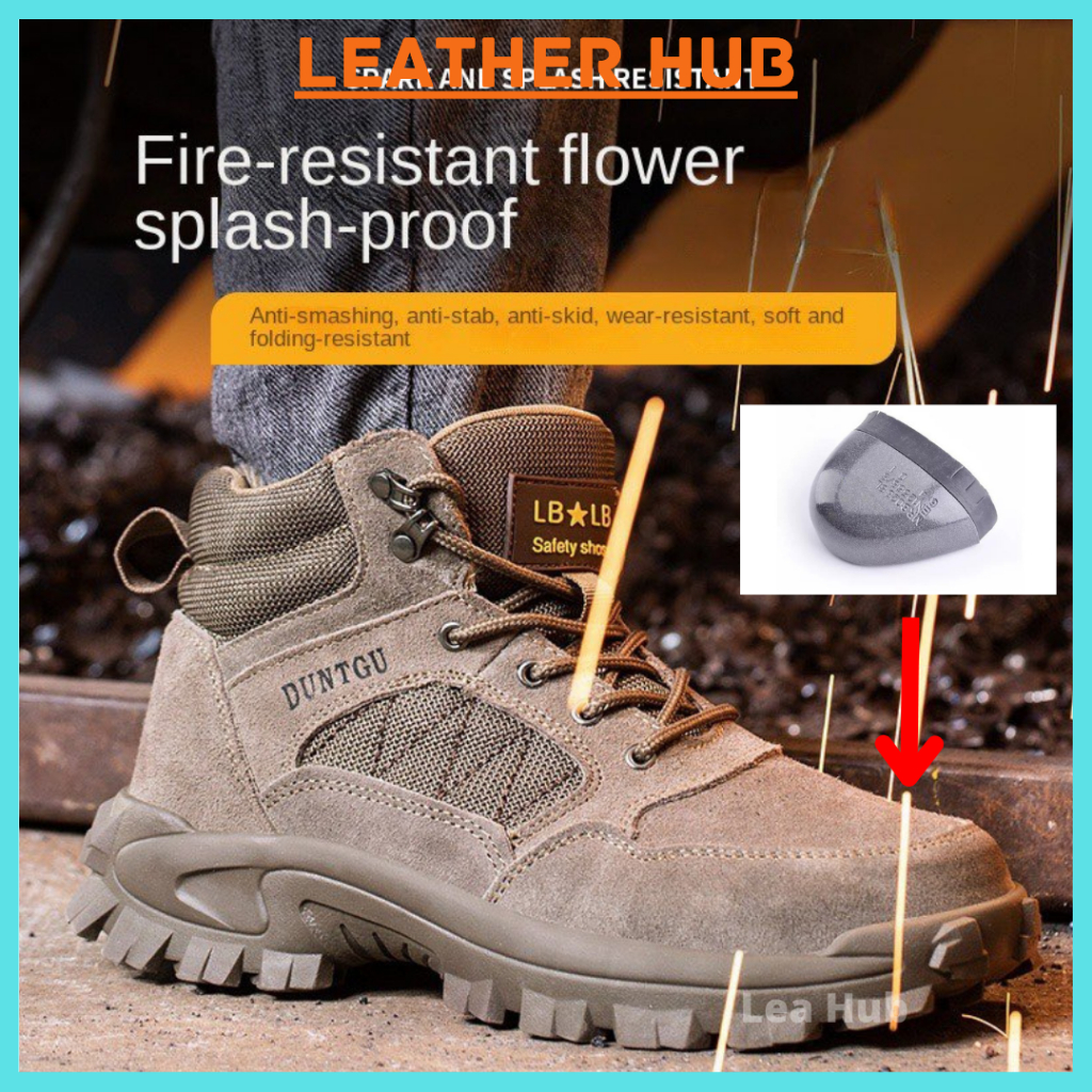 Men's Safety Boots shoes Kasut Keselamatan Oil Resistant Protector ...