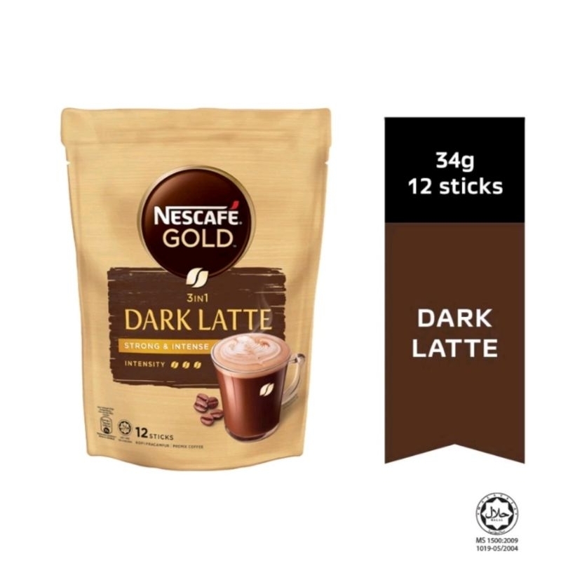 Nescafe Gold Dark Latte (34g x 12's) | Shopee Malaysia