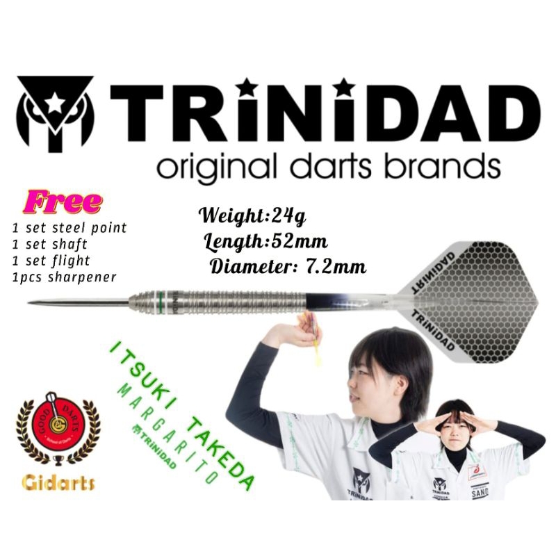 DARTS BARREL【TRiNiDAD】MARGARITO STEEL 武田樹 Itsuki Takeda Model 24g | Shopee Malaysia