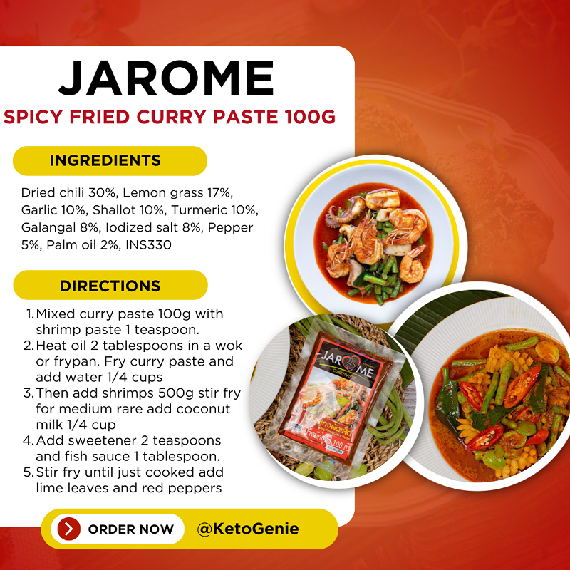 LOBO / JAROME / NAMJAI Curry Paste - Halal, Vegan, Sugar Free, Low Carb ...