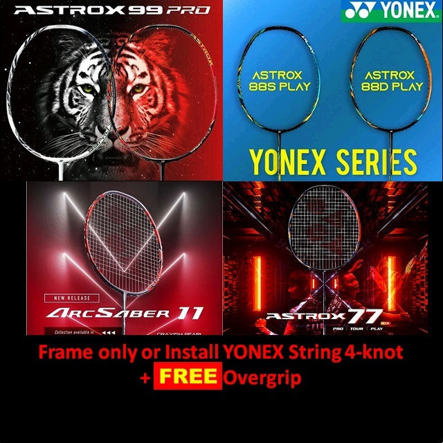 【ORIGINAL】Yonex ARCSABER 11, ASTROX 77/88D/88S/99 PLAY series Badminton ...