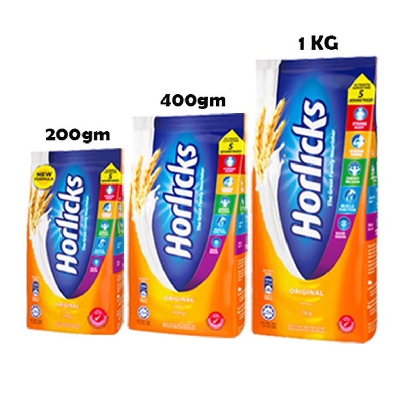 Horlicks Powder Original Nutritious Malted Drink 200g|400g|1kg|1.8kg | Shopee Malaysia