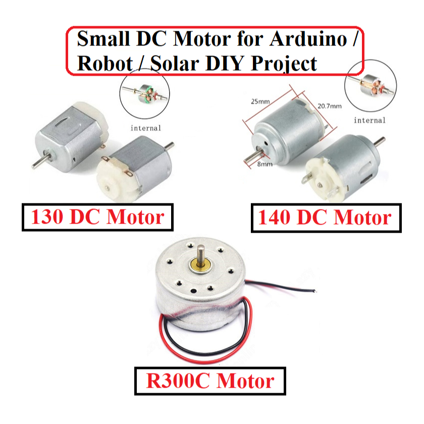 Mini Dc Motor 3v 6v 9v 12v For Arduino Toy Car Solar Rbt Project And