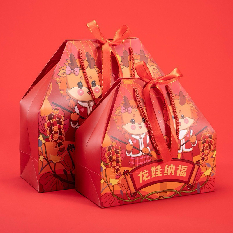 新年礼盒 Gift bag CNY Gift Box Paper Bag For doorgift Cookies Candy Snack ...