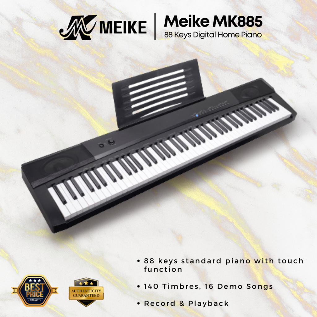 MEIKE 88 Keys Digital Electronic Piano with Semi-weighted Keys - (MK885 ...