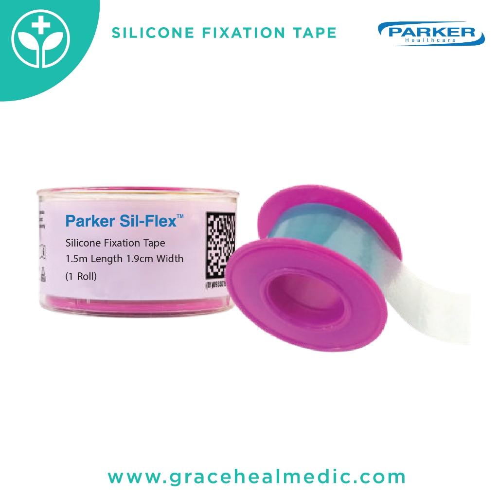 Parker Sil-Flex- Silicone Fixation Tape - PINK - 1.5m Length Roll, 1 ...