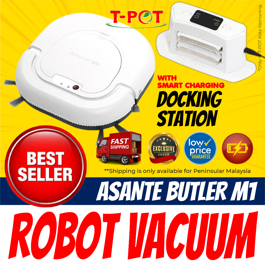 Asante Butler M1 Smart Robot Vacuum Cleaner with Docking Station ...