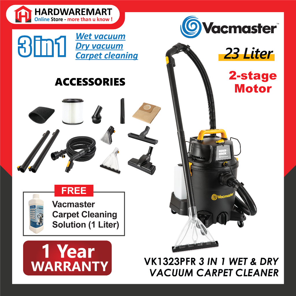 [ORIGINAL] VACMASTER Industrial Grade 23L 3 IN 1 WET & DRY VACUUM Spray ...