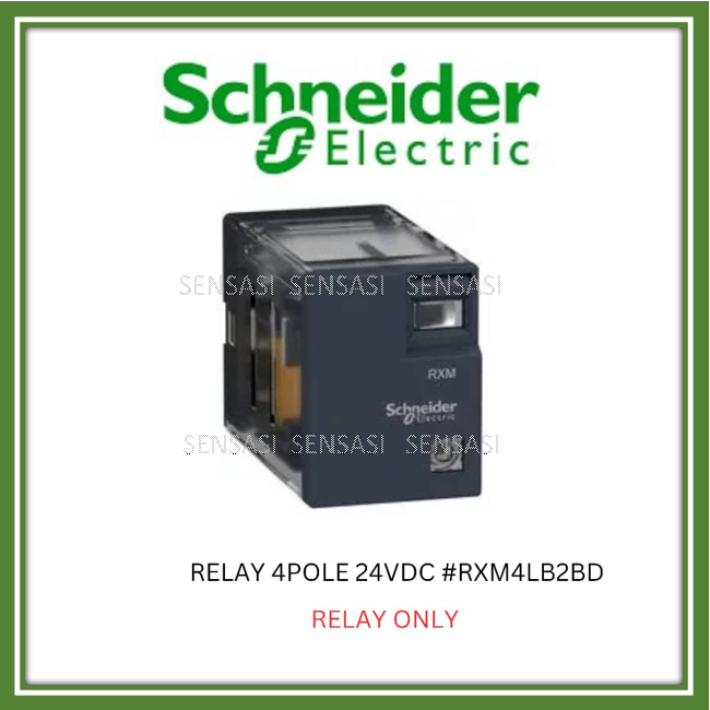 SCHNEIDER RELAY 4POLE RELAY 24VDC # RXM4LB2BD | Shopee Malaysia