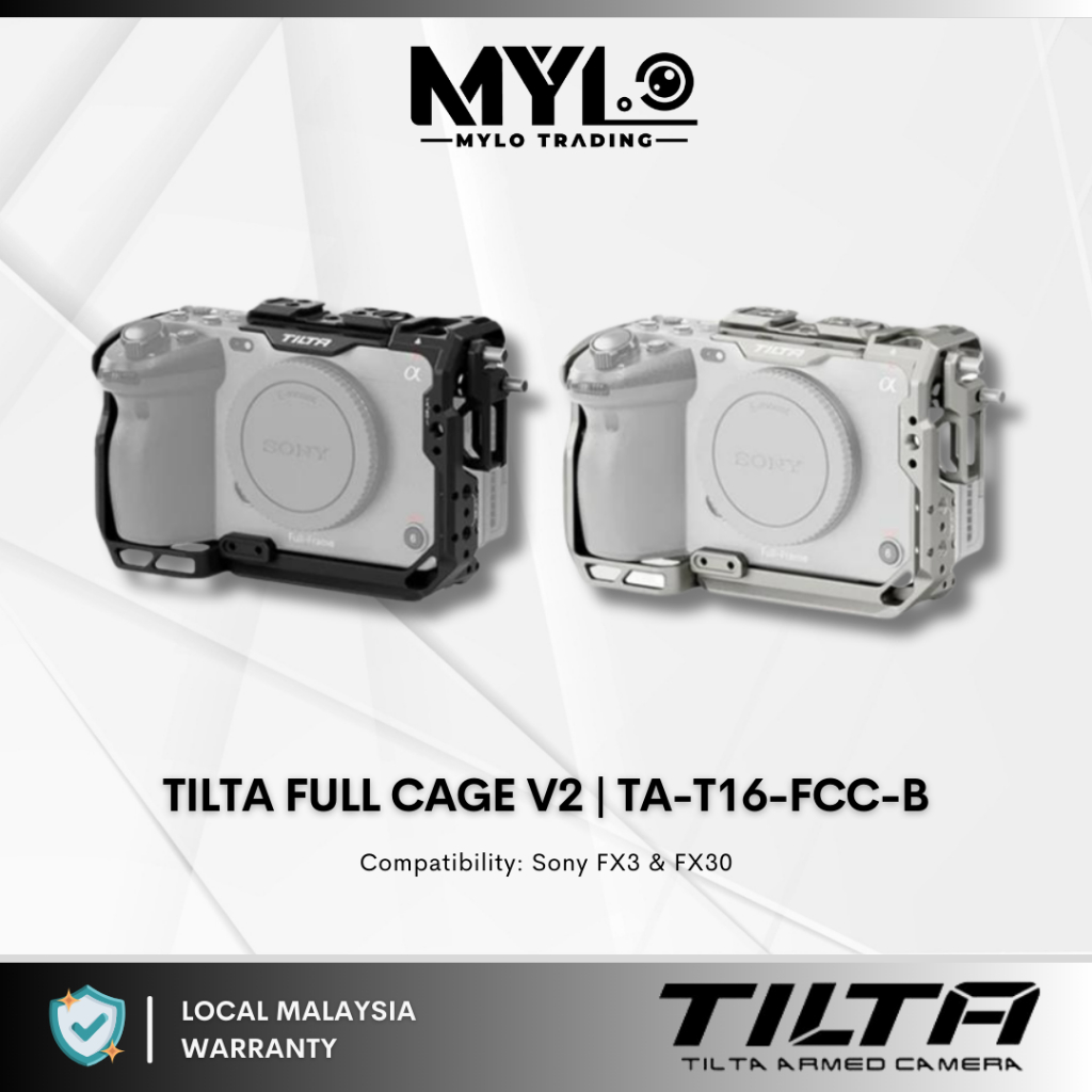 Tilta Full Camera Cage for Sony FX3 & FX30 - Black | Titanium Gray ( SKU:TA-T16-FCC-B )( Version ...