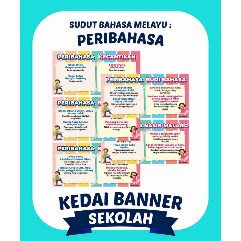 Poster Peribahasa | Peribahasa Melayu | BBM Bahasa Melayu | Sudut ...