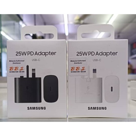 Original Samsung 25W Power Delivery Adapter (USB-C) Black/White ...