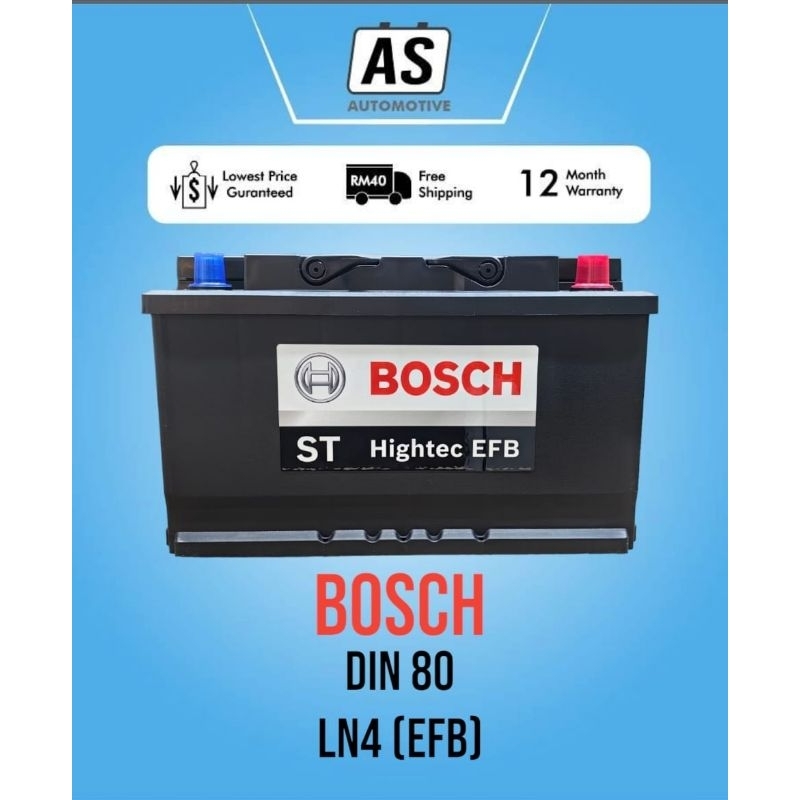 LN4 (EFB) DIN80 Battery BOSCH Car Battery - BMW F22, X1 E84 VOLVO V40 ...