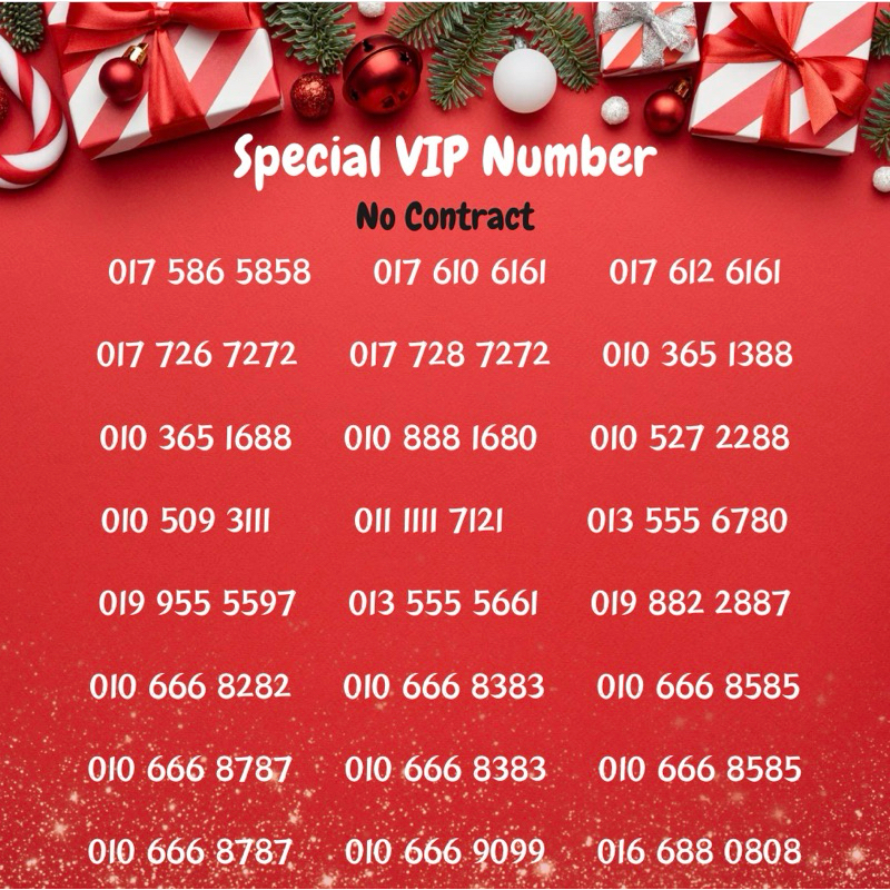VVIP Number AAA, ABABAB, ABCDE No Contract ,Super Nice Number 666/888 ...