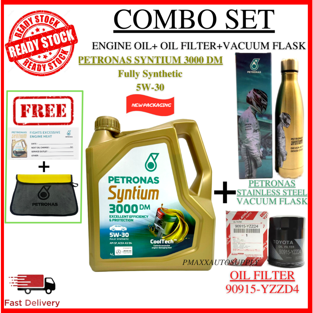 NEW PACKING Petronas Syntium 3000 SN-PLUS 5W30 Fully Synthetic Engine ...