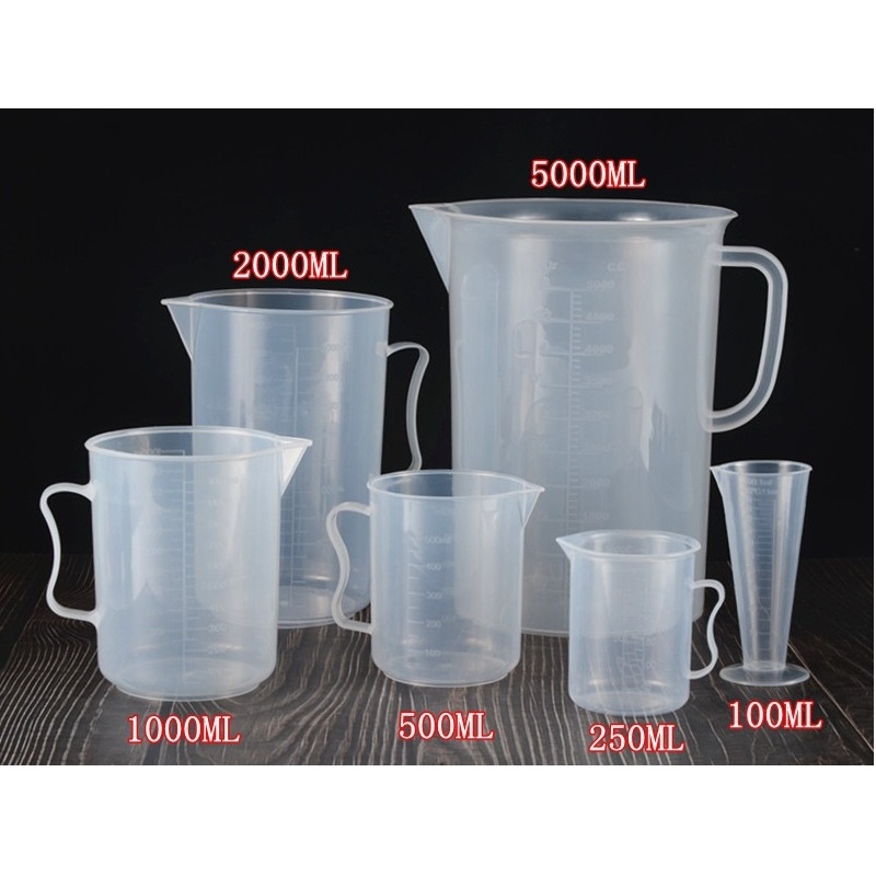 100ML 250ML Kitchen Transparent Handle Measuring Cylinder Baking Beaker ...