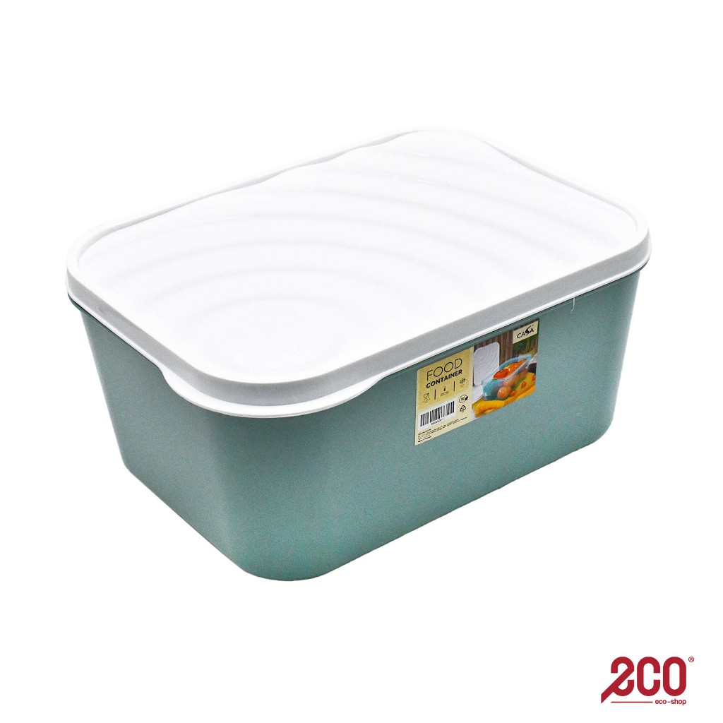 Casa Rectangular Food Container/ Lunch Box Green (25cm x 18.5cm x 11 ...