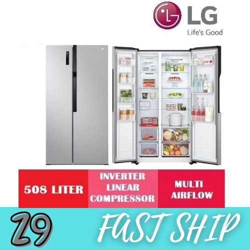 LG GC-B507PQAM 508L Side by Side Inverter Refrigerator Peti Sejuk Fridge | Shopee Malaysia