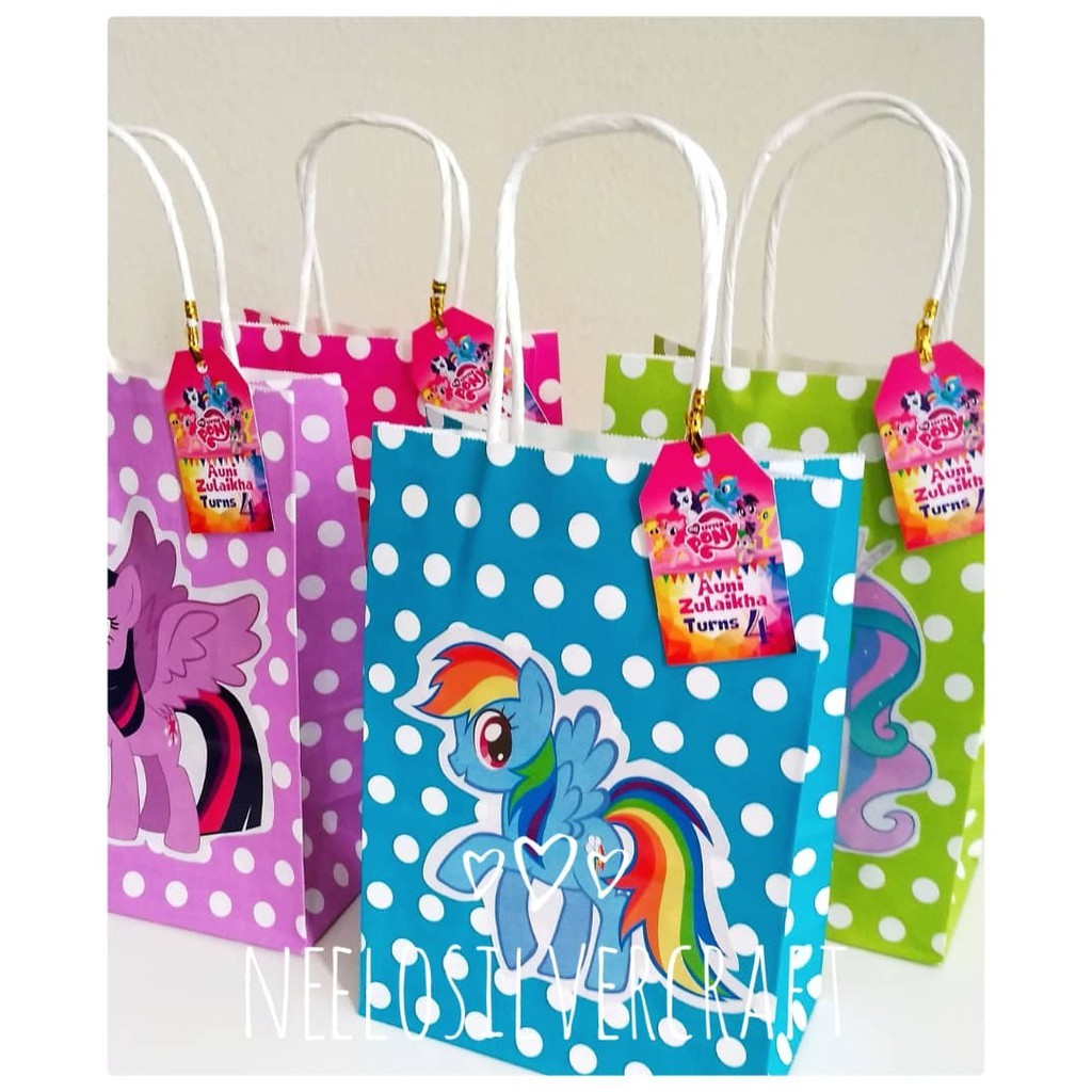 My Little Pony Paperbag with TQ Tag x 10 pcs | Shopee Malaysia