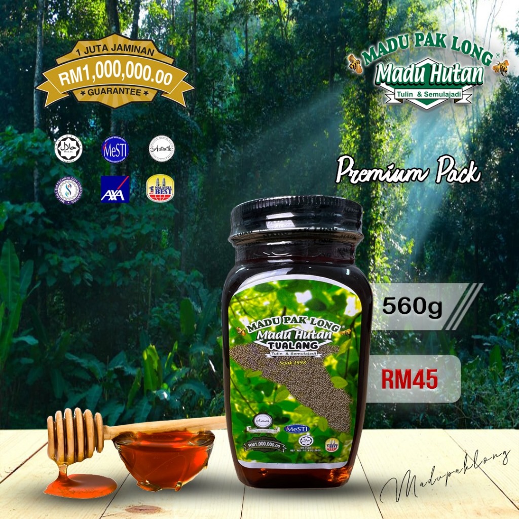 MADU PAK LONG Madu Lebah Hutan 560g Autentik KKM | Shopee Malaysia