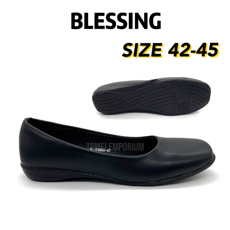 BLESSING Women Formal Shoes Plus Size 42-45 Rounded Toe / Kasut Formal ...