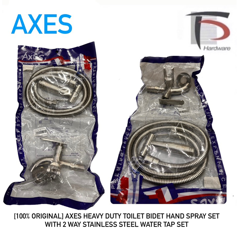 [100% ORIGINAL] AXES HEAVY DUTY TOILET BIDET HAND SPRAY SET WITH 2 WAY ...