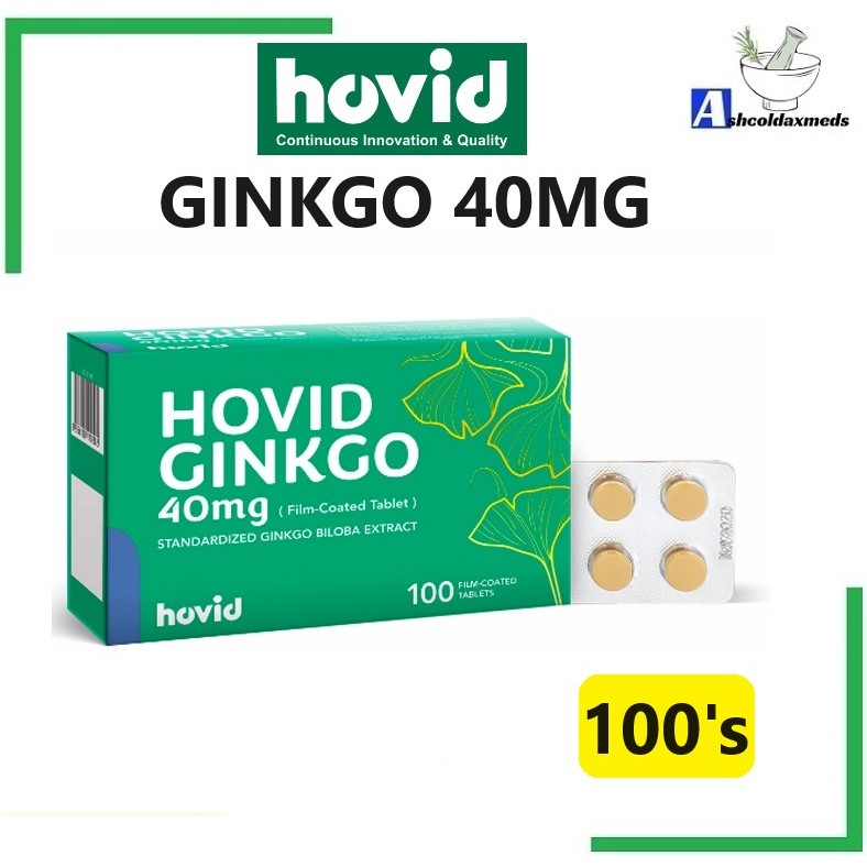 (BOX) HOVID GINKGO STANDARDIZED GINKGO BILOBA EXTRACT 40MG 100 TABLETS EXP10/2026 | Shopee Malaysia