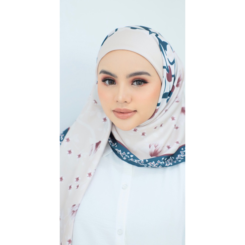 Instant Bawal Satin Printed Bunga Bunga Cinta Soulysta | Shopee Malaysia