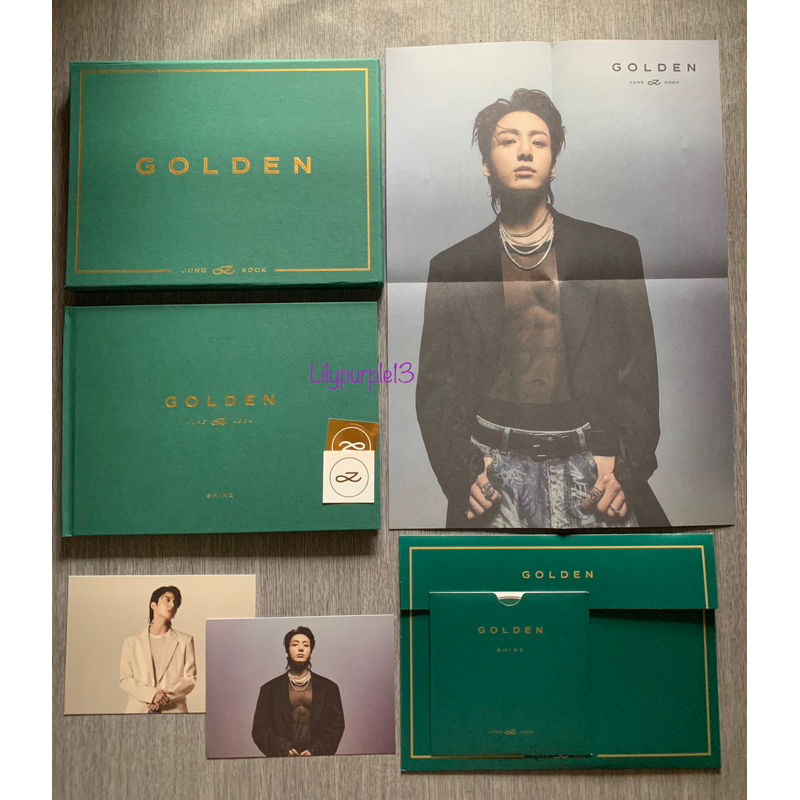 OFFICIAL BTS JUNGKOOK GOLDEN ALBUM UNSEALED | Shopee Malaysia