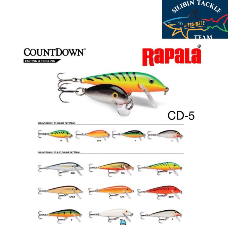 RAPALA COUNTDOWN (CD-5) LURES 🔥 | Shopee Malaysia