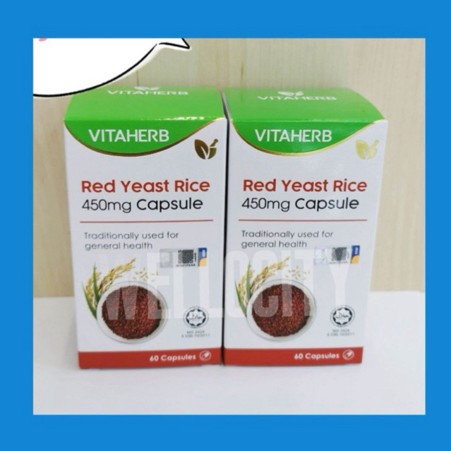 VITAHERB Red Yeast Rice 450mg Capsules 60 capsules | Shopee Malaysia