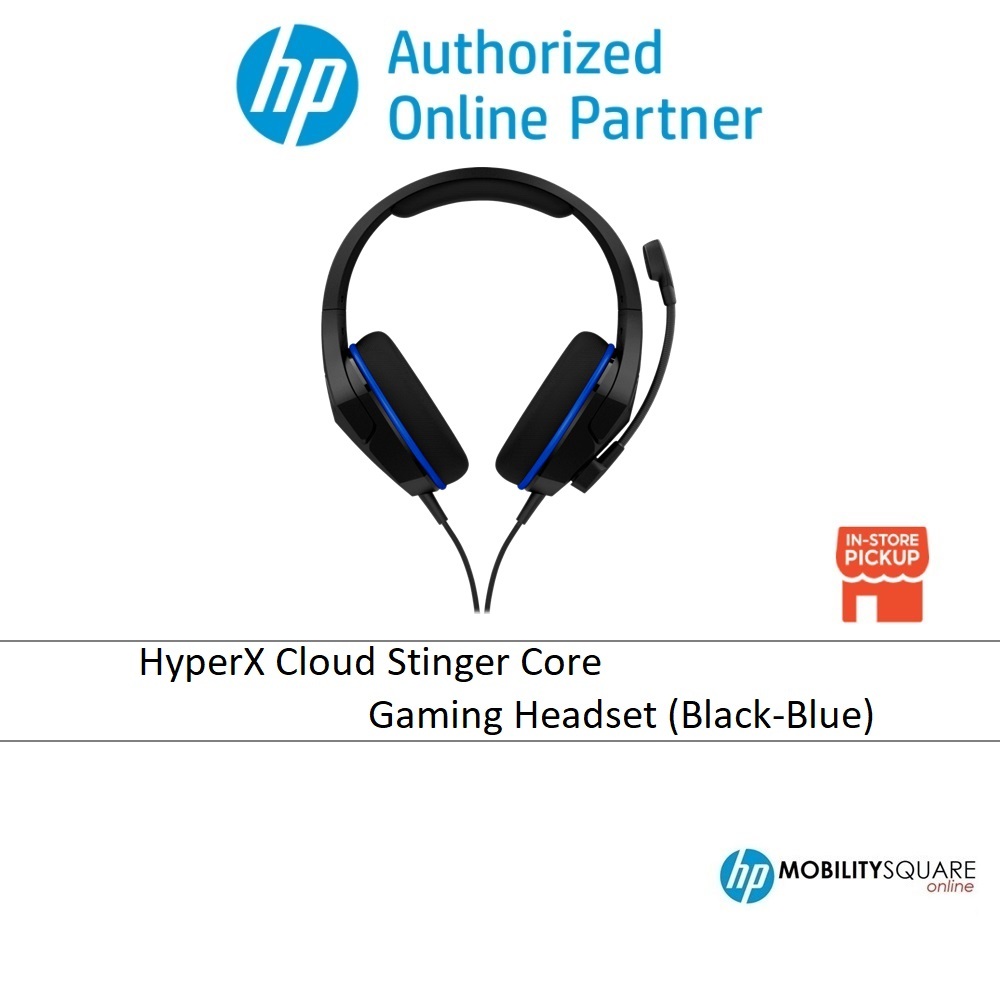 HyperX Cloud Stinger Core - Gaming Headset (Black-Blue) - 4P5J8AA | Shopee Malaysia