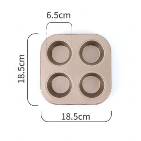 Black Gold Colour Bakeware Cake Mould 6/12 Holes Non-Stick Mini Muffin ...