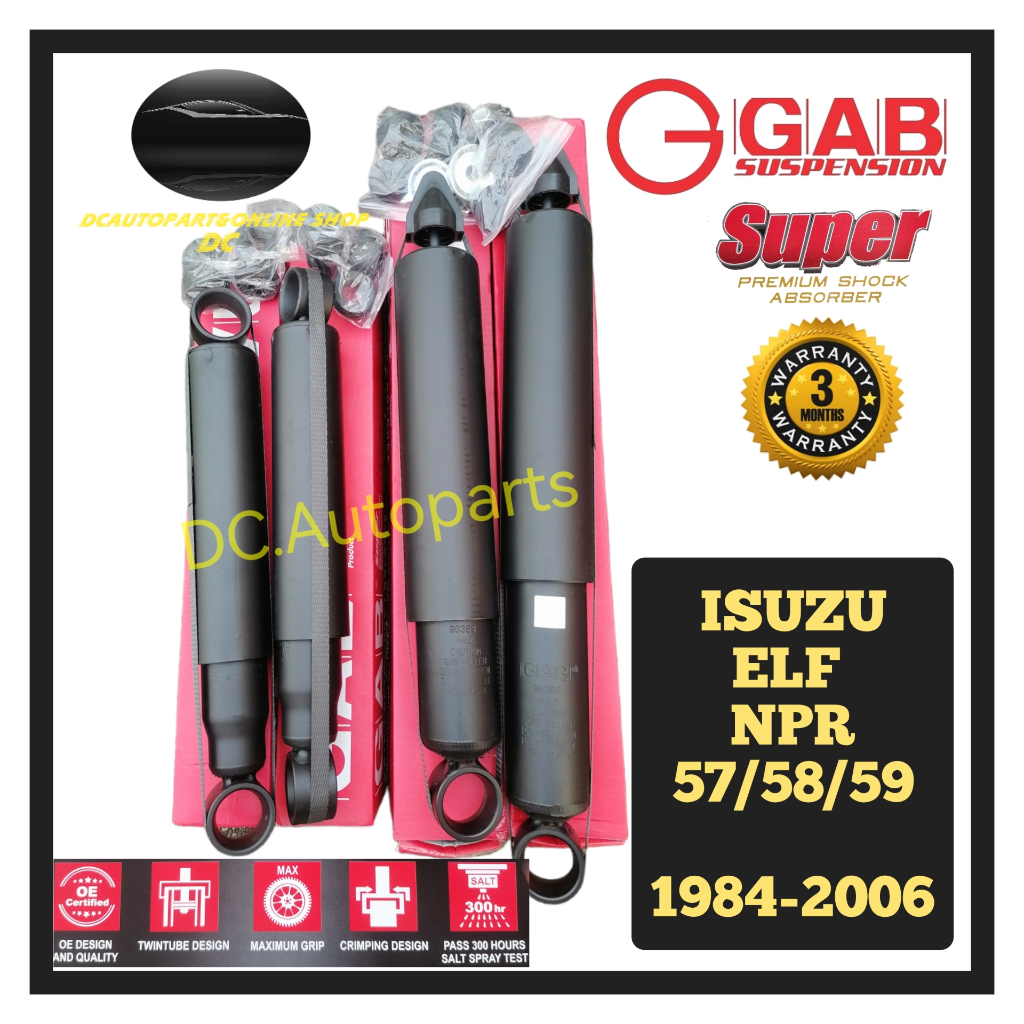 ORIGINAL GAB SUPER PREMIUM ISUZU ELF NPR 57/ 58/ 59 HINO DUTRO 4.0 300 ...