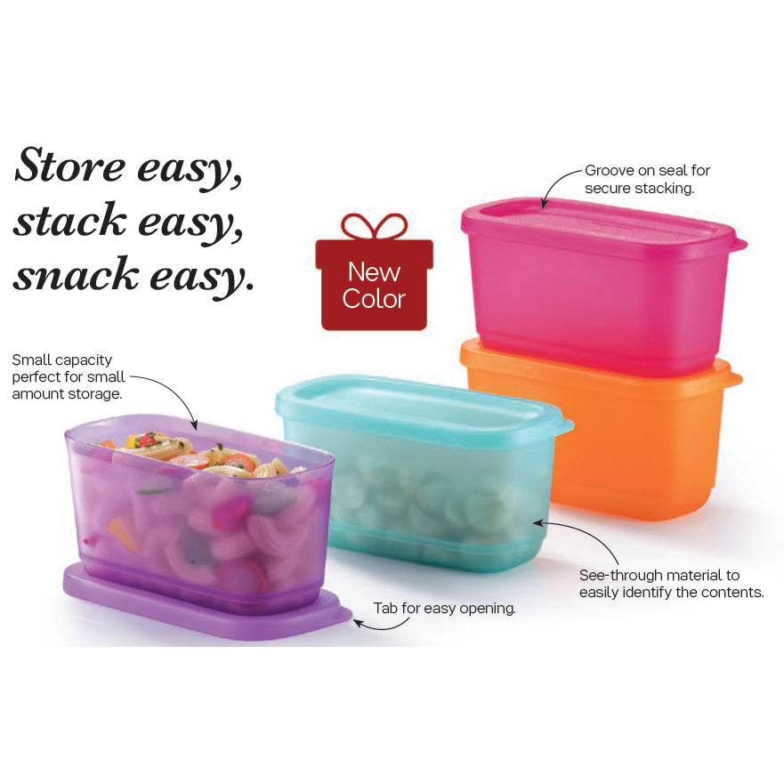 Tupperware Cubix Mini Rectangular 250ml | Shopee Malaysia