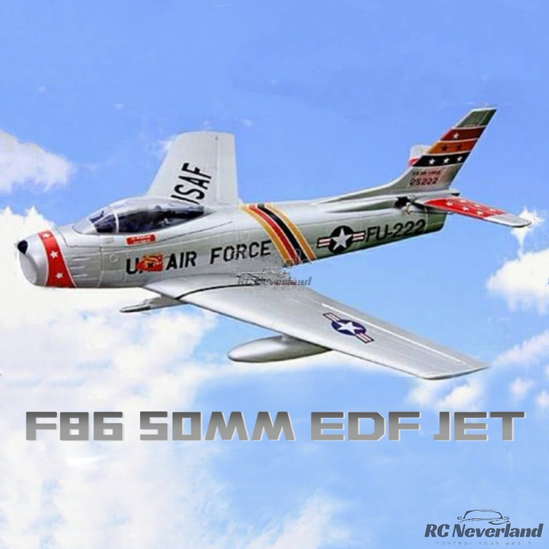 F86 50MM EDF JET KIT PNP 3S 4S RC plane turbine fixed wing aircraft ...