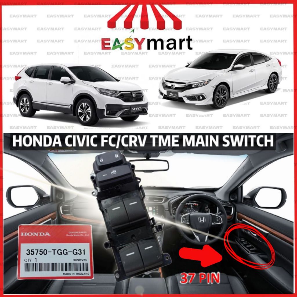 Original Honda Main Switch Honda Civic FC Tea Honda CRV Tme 2016-2022 ...