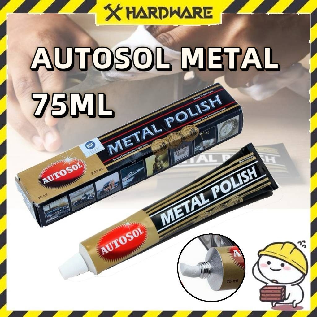 75ML AUTOSOL METAL POLISH RUST REMOVER CHROME STAINLESS STEEL POLISH ...