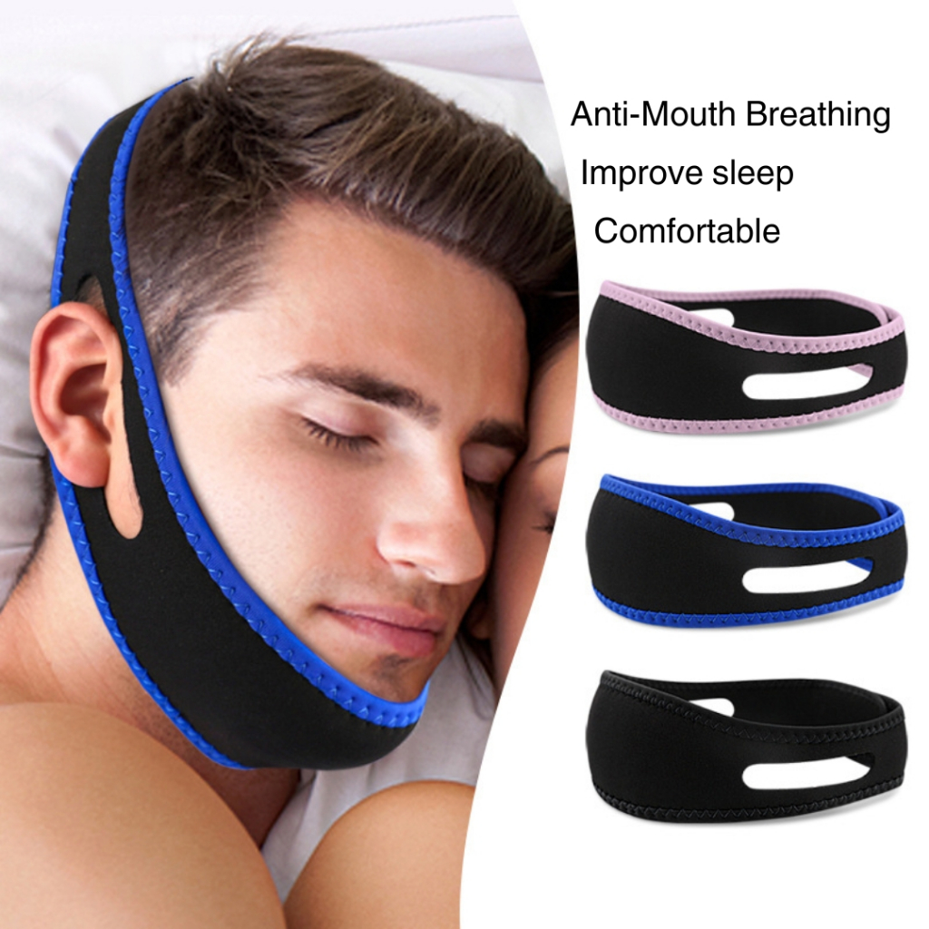 Anti Snoring Chin Strap Mouth Guard Stop Snoring Sleep Belt Aid Snore ...