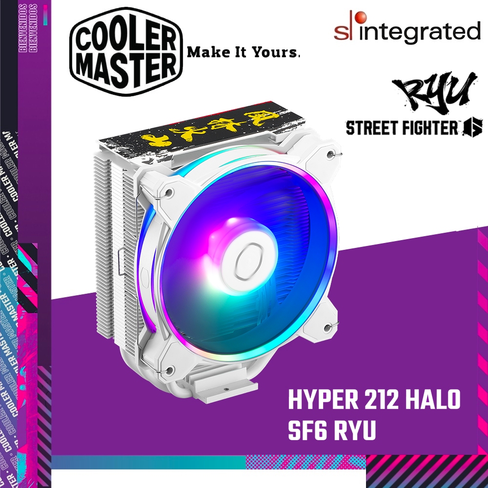 Cooler Master Hyper 212 Halo SF6 Ryu Edition ARGB CPU Air Cooler ...