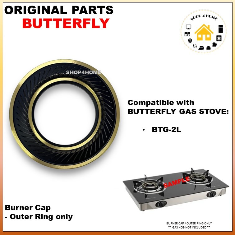 **ORIGINAL** BUTTERFLY GLASS GAS STOVE DAPUR KACA BURNER CAP BTG-2L BG-2J BG-22J BG-3J BG-33J BG ...