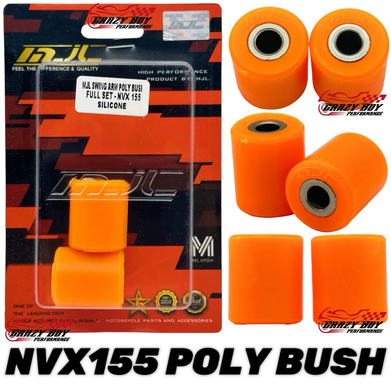 MJL SWING ARM POLY BUSH FULL SET PNP 25MM NVX155 V1/V2 100% HIGH ...