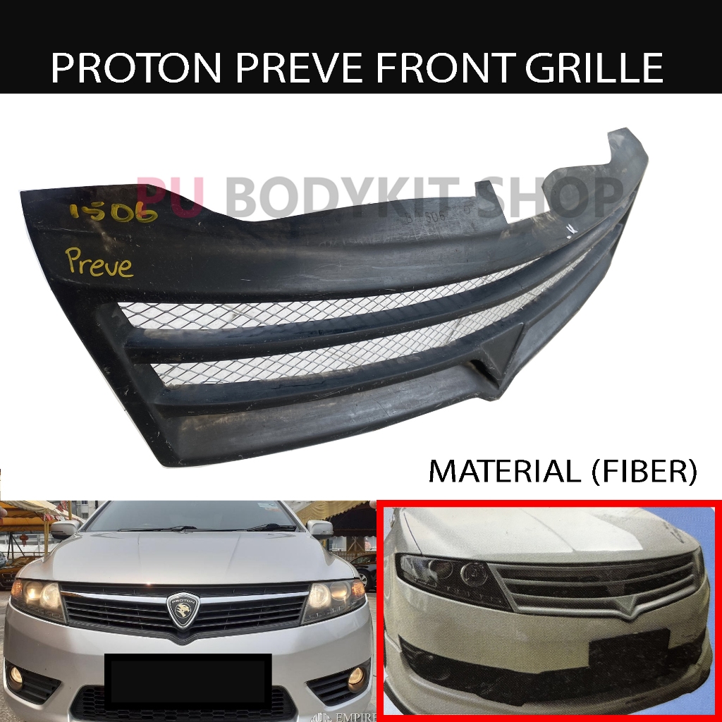 PROTON PREVE FRONT GRILLE FIBERGLASS SKIRT LIP BODYKIT | Shopee Malaysia