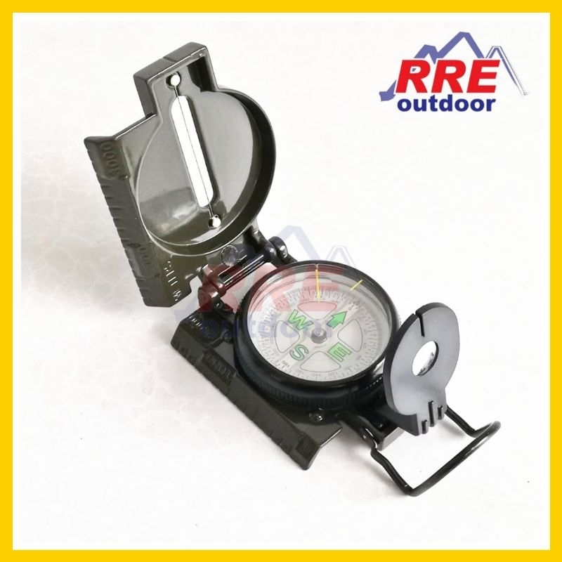 [MALAYSIA STOCK]RRE Compass Lensatic Metal Kompas Marching Map Jungle ...