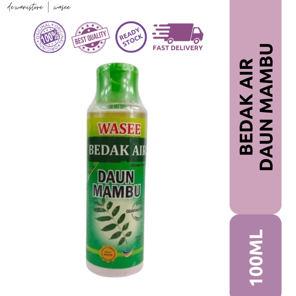 Wasee Bedak Air Daun Mambu 100ml/Bedak Sejuk Kulit Sensitif/Daun ...