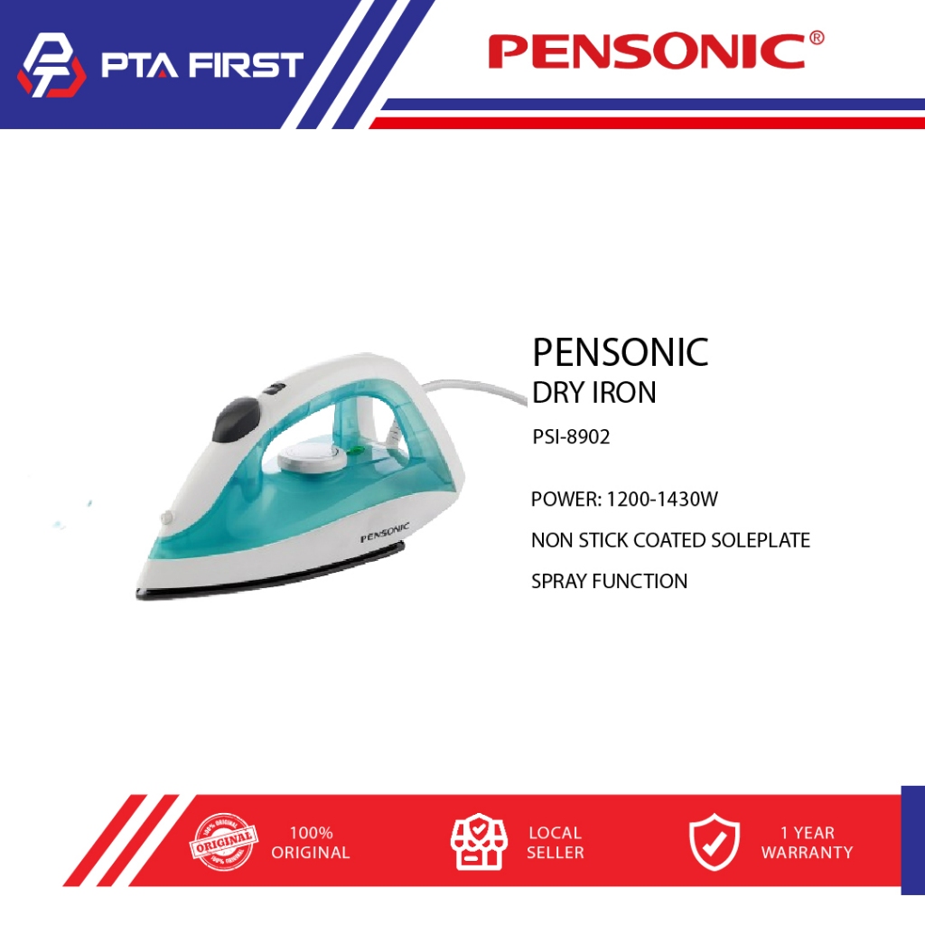 PENSONIC PSI-8902 DRY IRON WITH SPRAY (9555089621222) | Shopee Malaysia